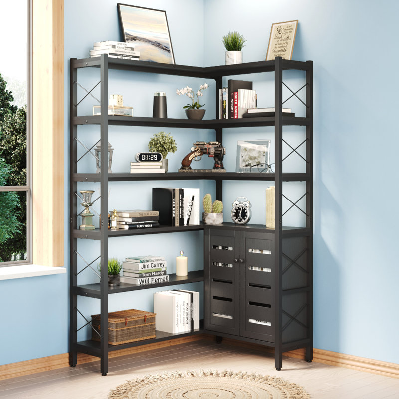 Black corner shelf unit store